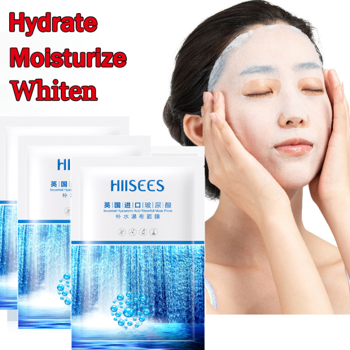 【imported from the UK 】HIISEES Hyaluronic Acid Hydrating Waterfall Mask ...