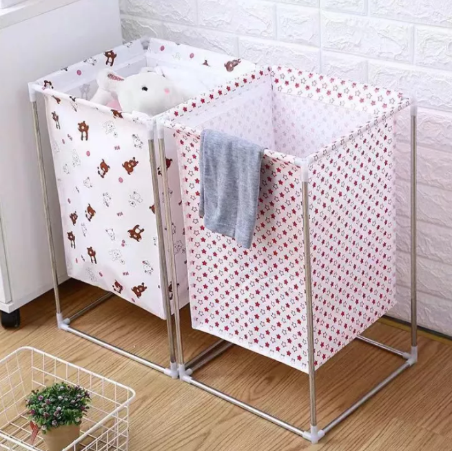 Stainless Steel Large Capacity Laundry Basket Hamper Storage(Random ...