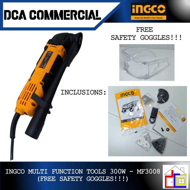INGCO MULTI FUNCTION TOOLS 300W - MF3008 (FREE SAFETY GOGGLES) | Lazada PH