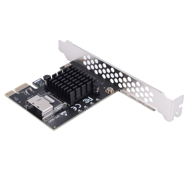 PCIE Riser Card PCIE 1X to Mini SAS SFF-8087 SATA3.0 6Gbps Adapter Card ...