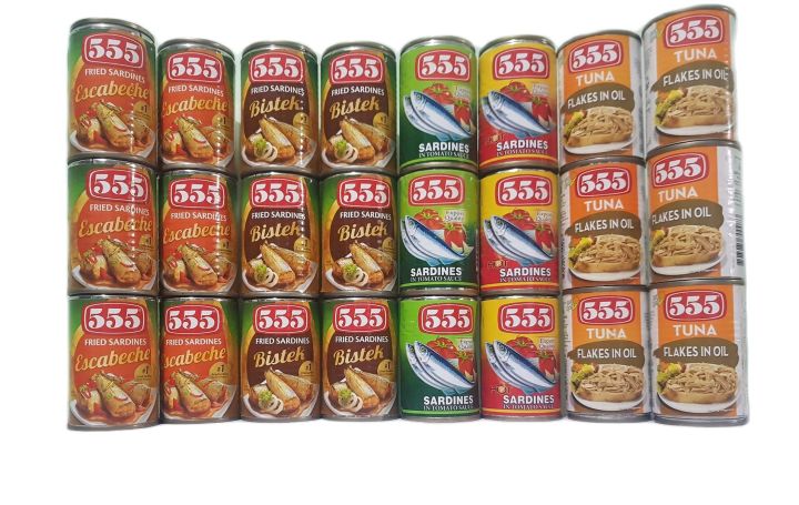 555 Canned Goods Ready To Eat Package - pack of 24 cans x 155 grams ...