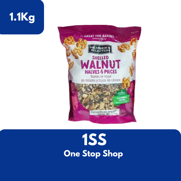 Member's Selection Shelled Walnut Halves & Pieces, 1.1Kg | Lazada PH