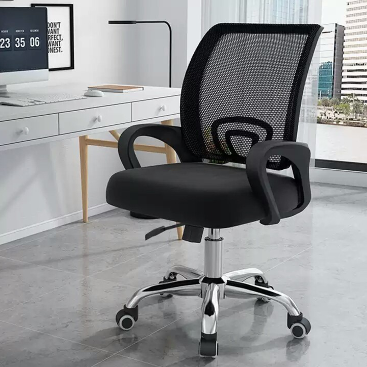 Kursi Kerja Kantor putar Hidrolis kaki chrome besi Kantor Minimalis ...