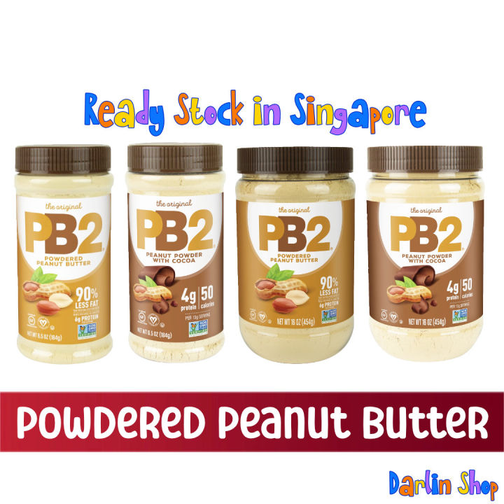 PB2, Powdered Peanut Butter Powder, Original / Cocoa, 6.5 / 16 oz ...