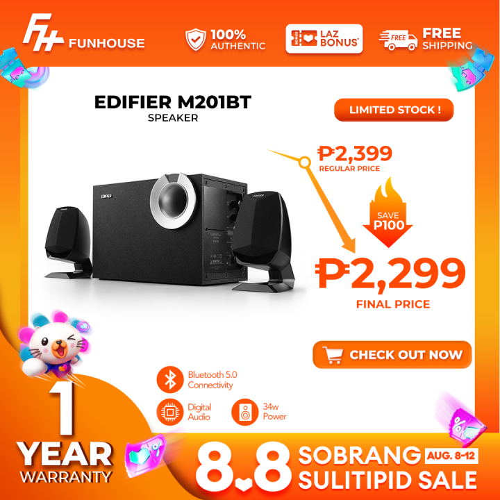 Edifier M201BT Bluetooth Speaker Super Subwoofer Audio High-Quality ...