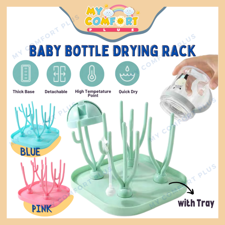 (Super Value) Baby Bottle Foldable Drying Rack Baby Bottle Drain Drying ...