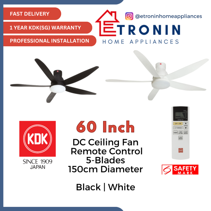 KDK Ceiling Fan 150cm (60") U60FW | Lazada Singapore