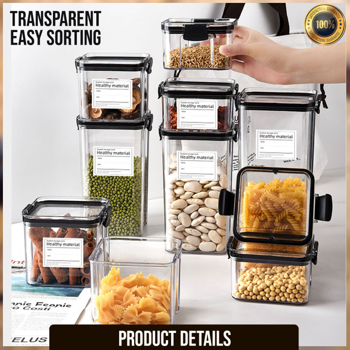 Airtight Dry Food Container Jar Canister Cookies Cereal Pasta Candy ...