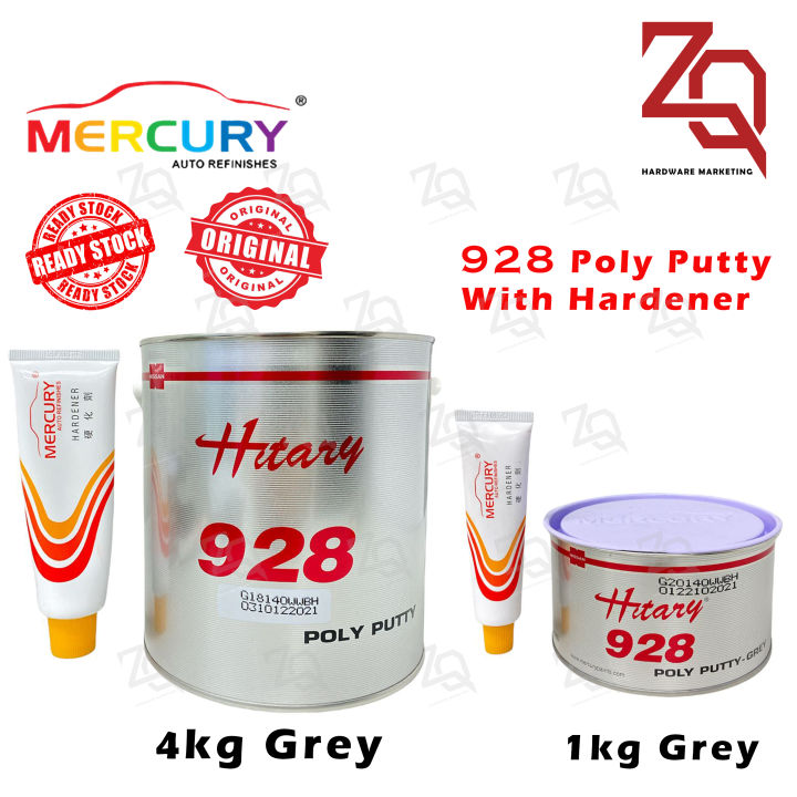 MERCURY 928 Nissan Poly Putty (GREY) 1KG / 4KG WITH HARDENER ...