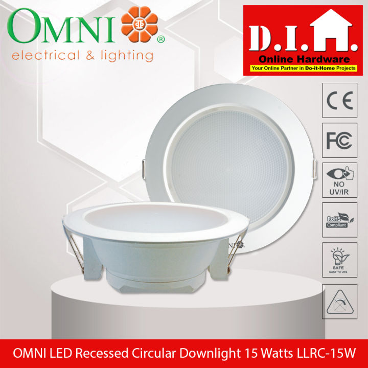 Do-it-Home OMNI LED Recessed Circular Downlight 15 Watts Model LLRC-15W ...