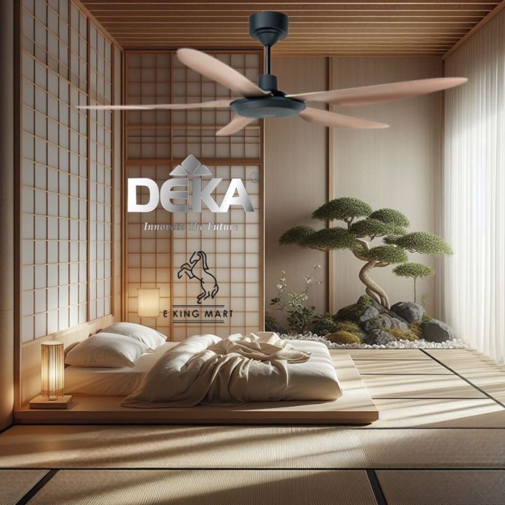Deka F5DC 56 PRO 56" Inch 5 Blades DC Inverter Motor Ceiling Fan BLACK ...