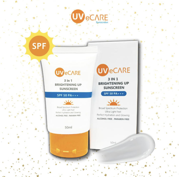 🔥UVeCARE 3 in 1 Brightening Up Sunscreen (SPF50 PA+++) (Face & Body ...