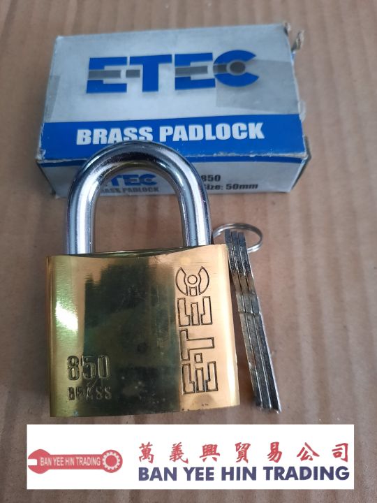 ETEC 50MM BRASS PADLOCK | Lazada