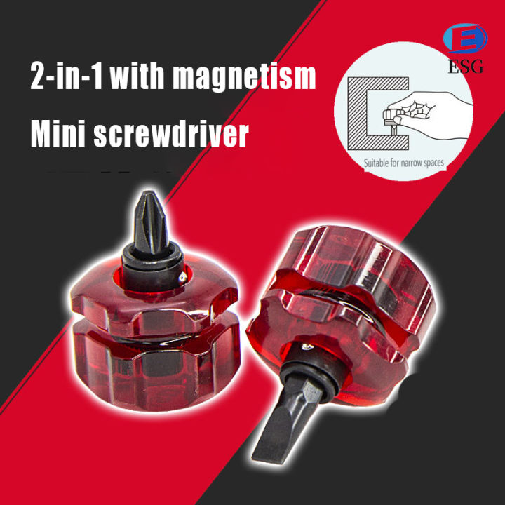 Screwdriver Mini Stubby Screwdriver with Flat Head and Phillips Head ...