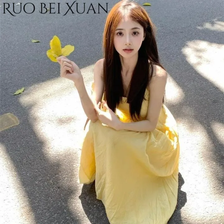 Ruo Bei Xuan ชุดเดรสแขนกุดฤดูร้อนสำหรับผู้หญิง | Lazada.co.th