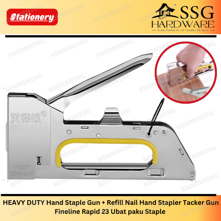 Heavy Duty Staple Gun Stapler Stapling Machine Kayu Baiki Sofa ...