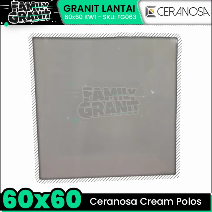 Granit Cream Polos 60x60 Ceranosa Ivory Lantai Super Glossy KW1 ...