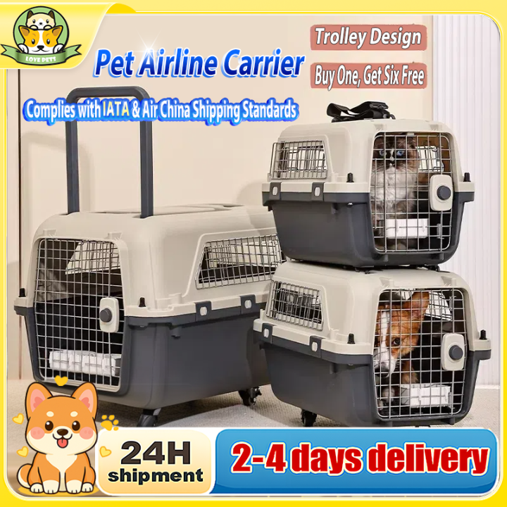 Greenpets Pet Travel Cage IATA Certified Crash-Proof for Large Dogs ...