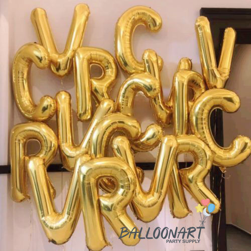 Balon Huruf 40cm Gold/Balloon Foil Letter Alphabeth 16inch | Lazada ...