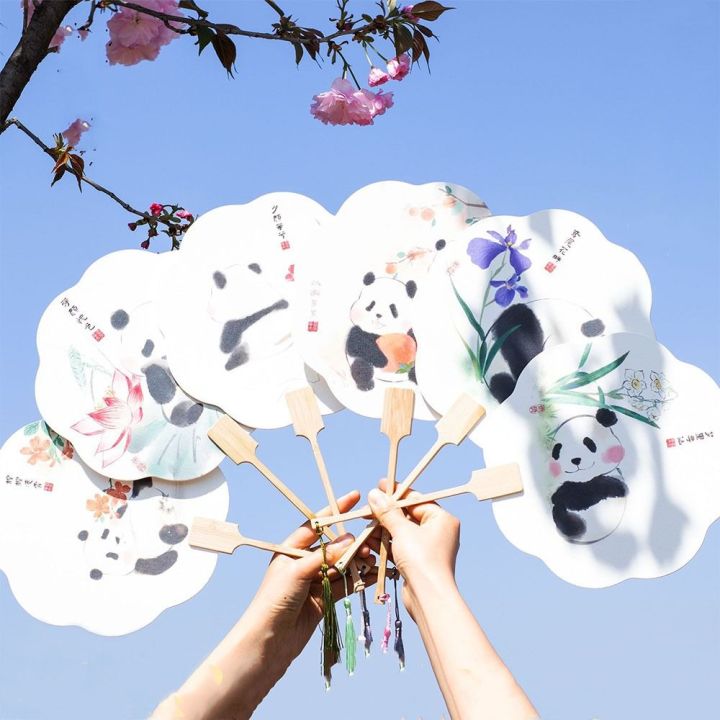 ESFDGL Cartoon Bamboo Classical Dance Fan Xuan Paper Chinese Style ...