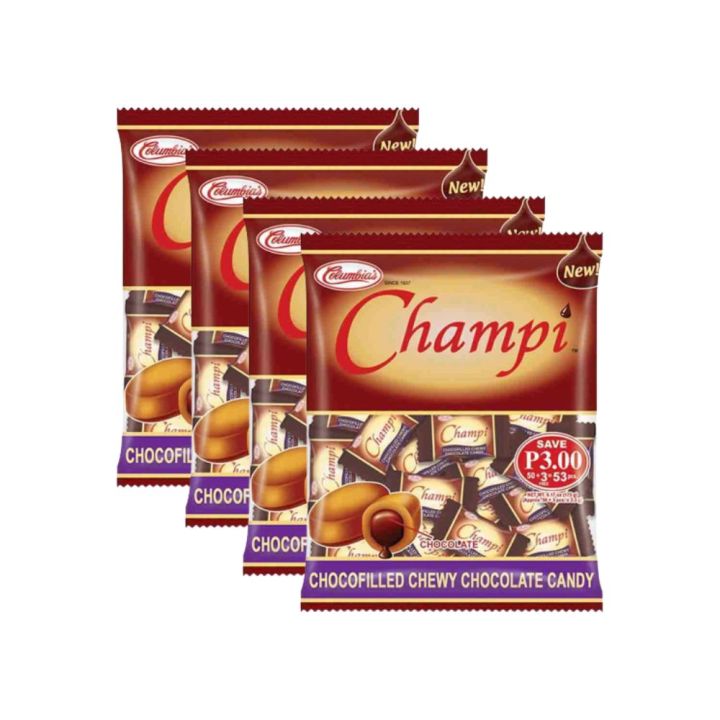 Champi Chocolate Chewy Candy 165g - Pack of 4s | Lazada PH