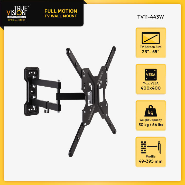 True Vision Full Motion Wall Bracket w/ screw for 23"-55" TV11-443W ...