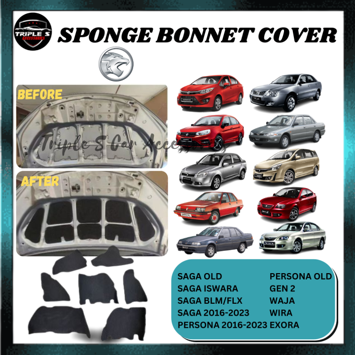 Proton Front Bonnet Cover/SoundProof/Mat/Sponge High Quality for Wira ...