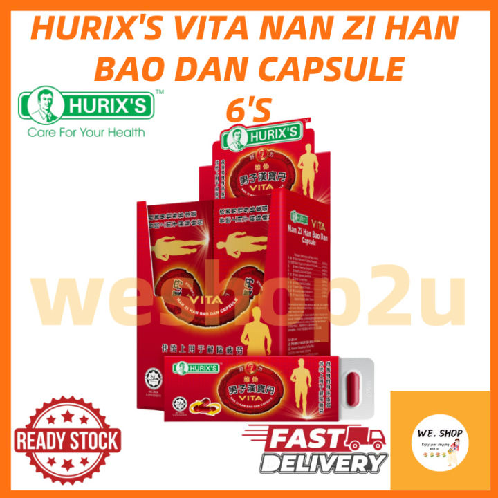READY STOCK!!! HURIX'S VITA Nan Zi Han Bao Dan Capsule (6's) 好力维他男子汉宝丹 | Lazada
