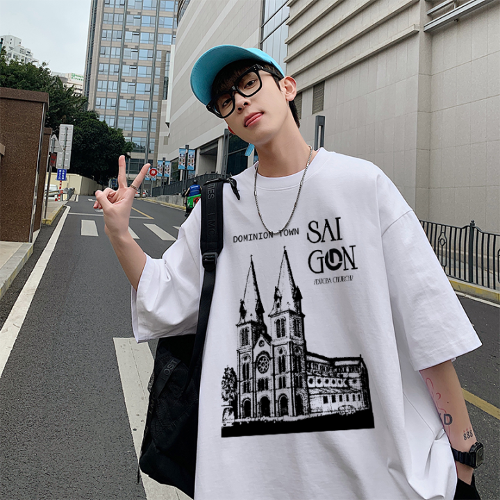 Áo thun nam nữ unisex tay lỡ phông form rộng AT ĐỨC BÀ local brand teen ...