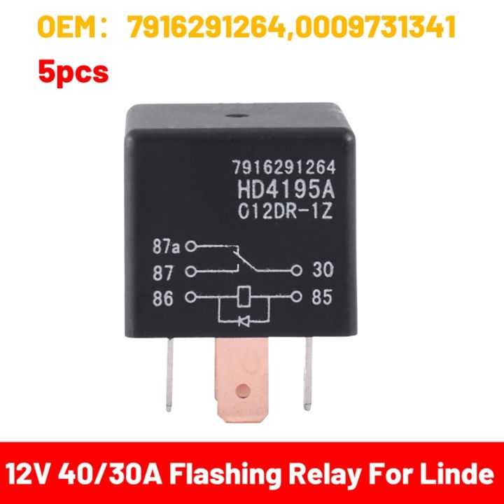 Forklift Parts 12V 40/30A 14Vdc HFV4 Flashing Relay 7916291264 ...