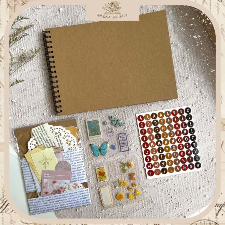 Scrapbook Album Kit Journaling Scrapbooking Kado Aesthetic | Lazada ...