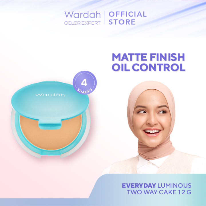 WARDAH Everyday Luminous Two Way Cake 12 g - Bedak Dengan Hasil Matte ...