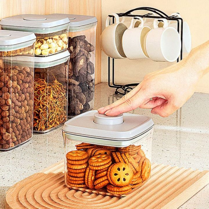 EDHO5 Press Type Kitchen Sealed Jar Moisture-proof Airtight Food ...