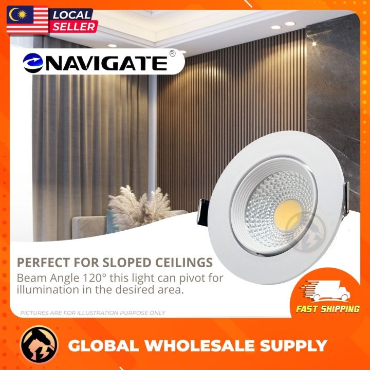 NAVIGATE 5W 120° Angle LED Eye Ball Downlight Spotlight Plaster Ceiling ...