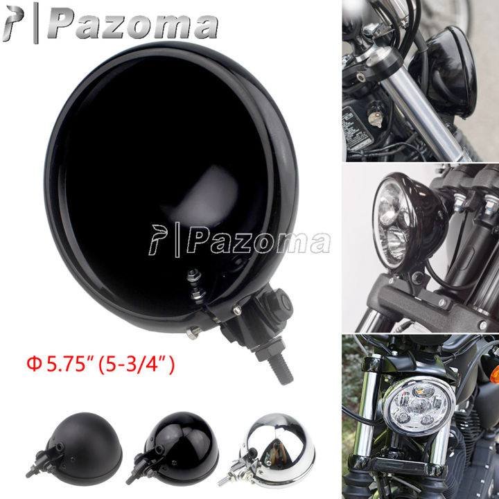 Universal Steel 5.75 inch LED Headlight Bucket For Harley Dyna FXD ...