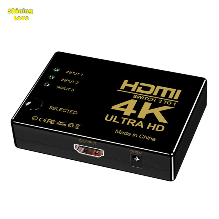 HD Multimedia Interface Switch 3 In 1 Out 4k Splitter Switcher Selector ...