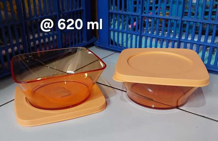 TUPPERWARE Mangkok Bening Clear Square Bowl (hrg per pc) | Lazada Indonesia