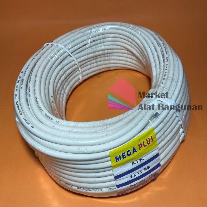 (PER 1 METER) Kabel 2 x 1,5 MM MEGA PLUS / Kabel Listrik Eceran 2 x 1 1 ...