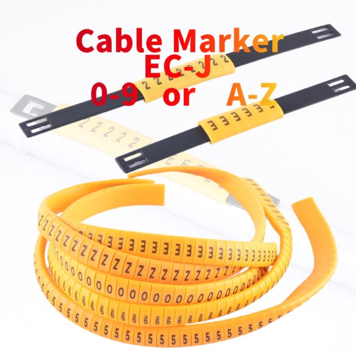 【hot】 EC-J Flat Number Tube Cable Wire 0 to 9 Size A-Z Letters Markers ...