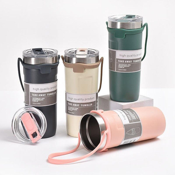 Ly giữ nhiệt - Cốc Giữ Nhiệt TUMI 710ml, bình giữ nhiệt inox 304 cao cấp có quai xách silicon ...