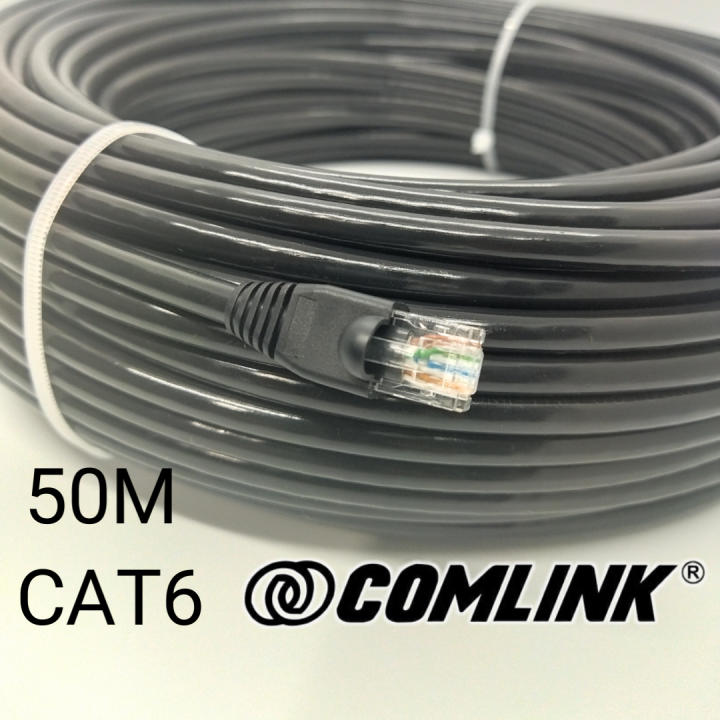 50M CAT6 Lan Cable 50 Meters COMLINK Outdoor UTP Ethernet Patch Cable ...