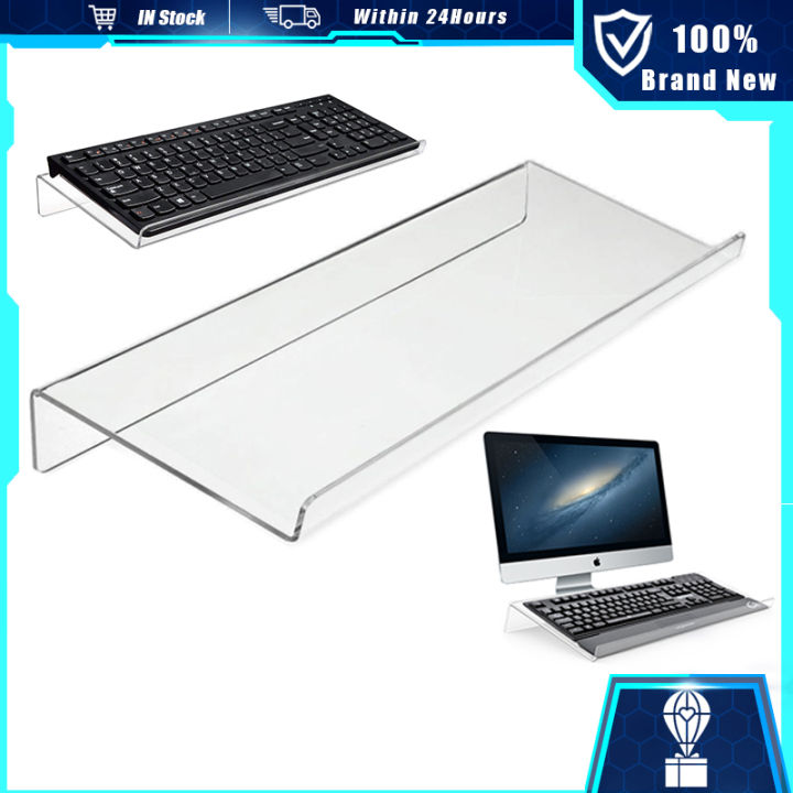 Transparent Acrylic Computer Keyboard Holder Tilted Design Ergonomic ...