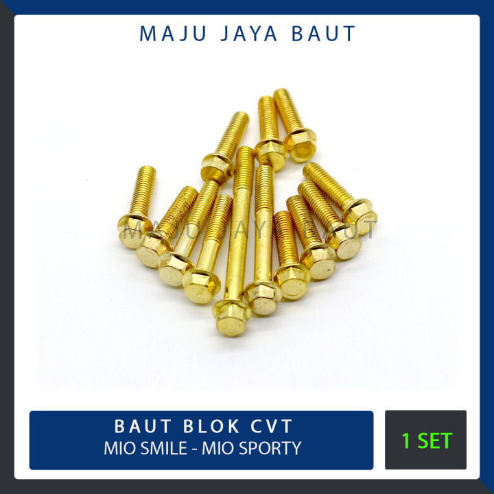 1 Set Baut Blok CVT Mio Smile Mio Sporty Warna Gold | Lazada Indonesia