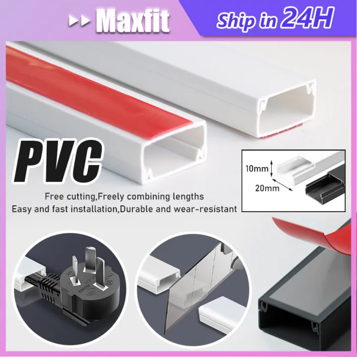 1 Meter Penutup Kabel Cable Duct Ducting Pvc / Penutup Kabel Dinding ...
