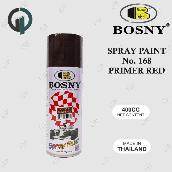 BOSNY Spray Paint #168 PRIMER RED - GP NORTHERN | Lazada PH