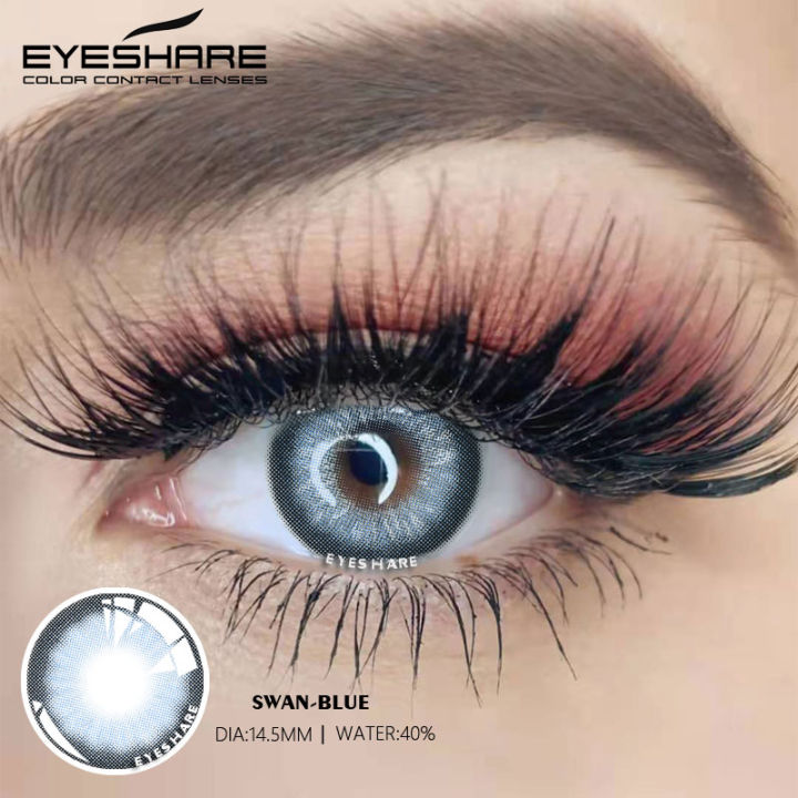 NEW【COD】 SOFTLENS 2pcs BIG EYE Soft Colored Contact lens Yearly use ...