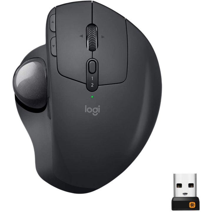 Logitech MX Ergo Wireless Trackball Mouse Adjustable Ergonomic Design ...
