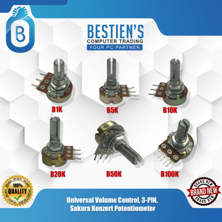 Universal Volume Control, 3-PIN, Sakura Konzert Potentiometer | Lazada PH