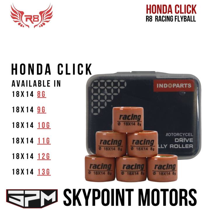 R8 RACING FLYBALL 8G, 9G, 10G, 11G, 12G, 13G FOR HONDA CLICK 125i/150i ...