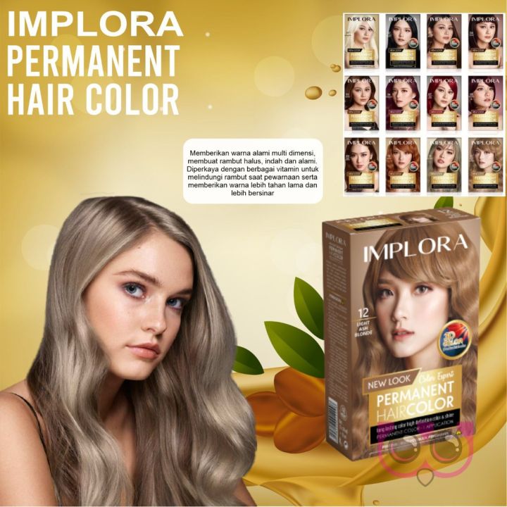 IMPLORA NEW LOOK PERMANENT HAIR COLOR - IMPLORA CAT RAMBUT | Lazada ...